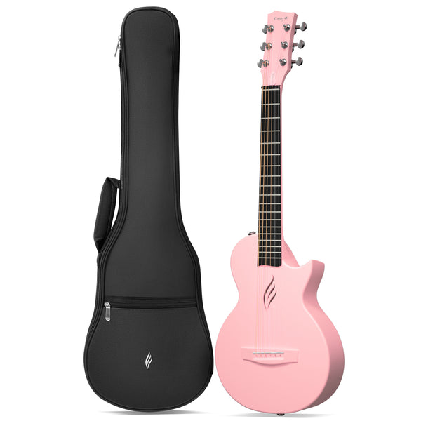 Enya Nova Go Mini Pink Electric Guitar - Red Chilli Audio