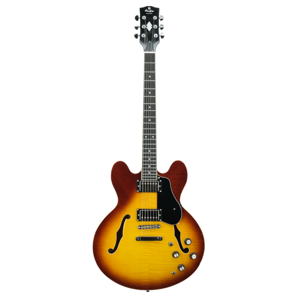 HB85 SB2T Electric Guitar PRODIPE HOLLOW BODY SUNBURST 2T + Gig bag ...