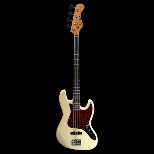 JB80 RA VW Guitar bass PRODIPE 4 strings Vintage White - Red Chilli Audio