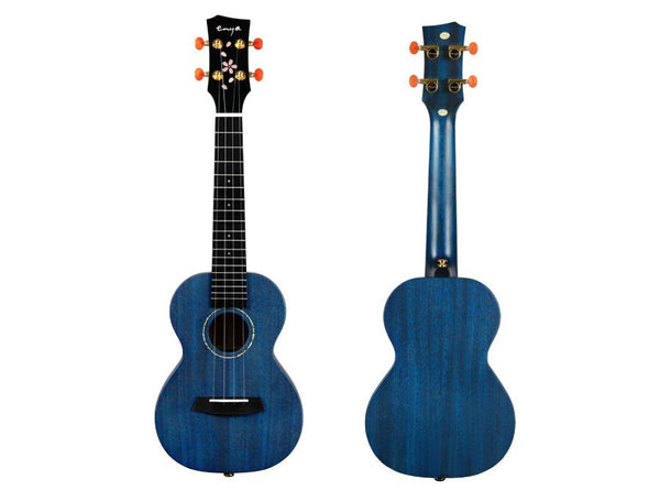 Enya EUC-MS Blue All Solid Mahogany Concert Ukulele complete with Gig ...